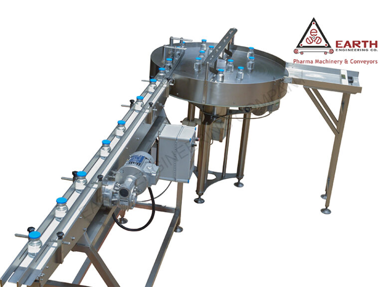Conveyor System With Turn Table And Loading Tray – Earth Conveying