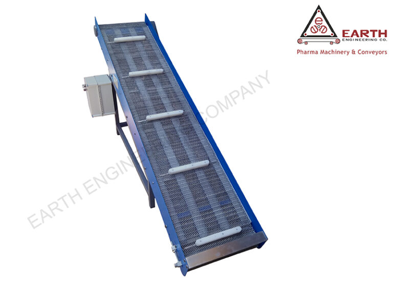Inclined Wire Mesh Conveyor System – Earth Conveying